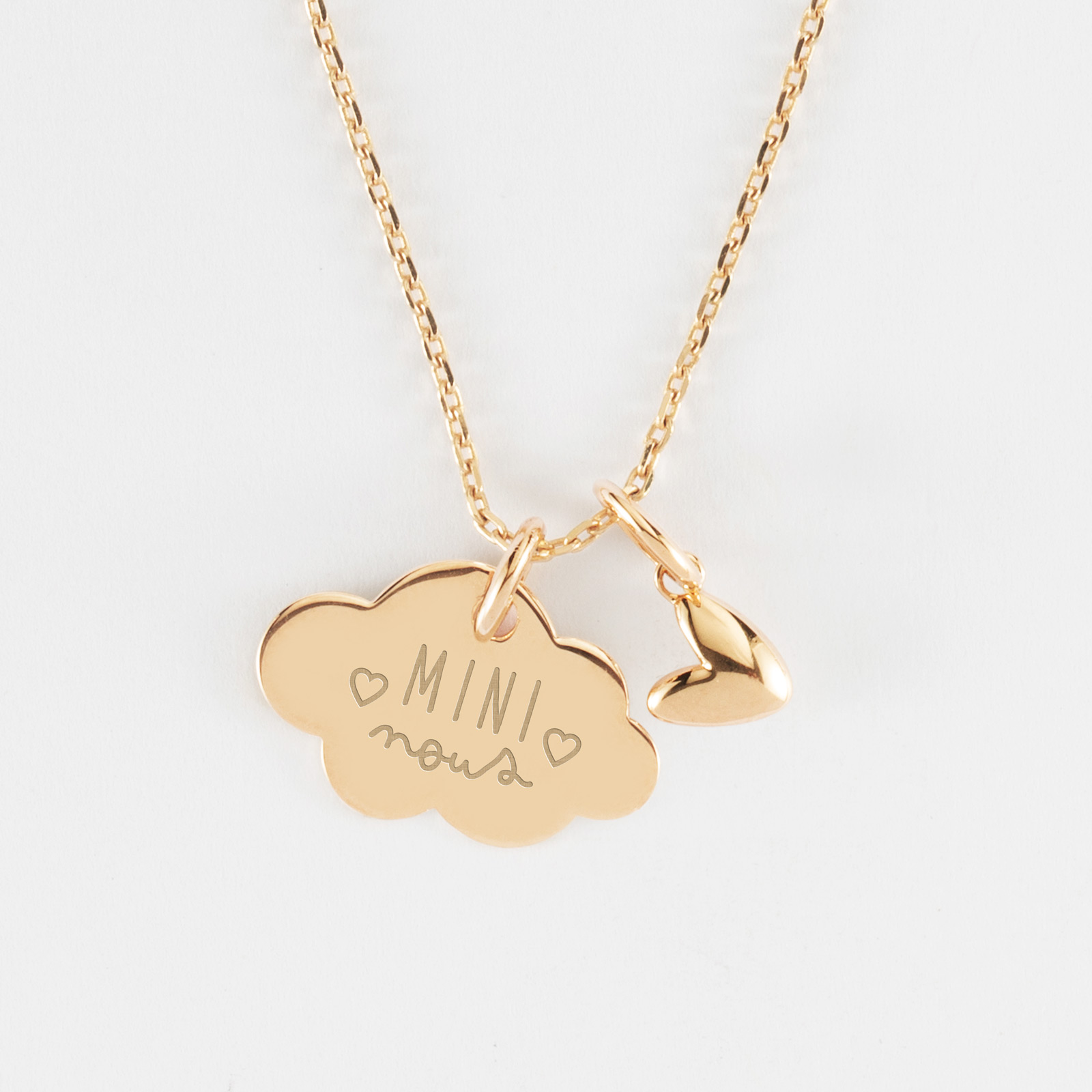 Colgante infantil baño oro HappyBulle x Atelier Wagram personalizado ...