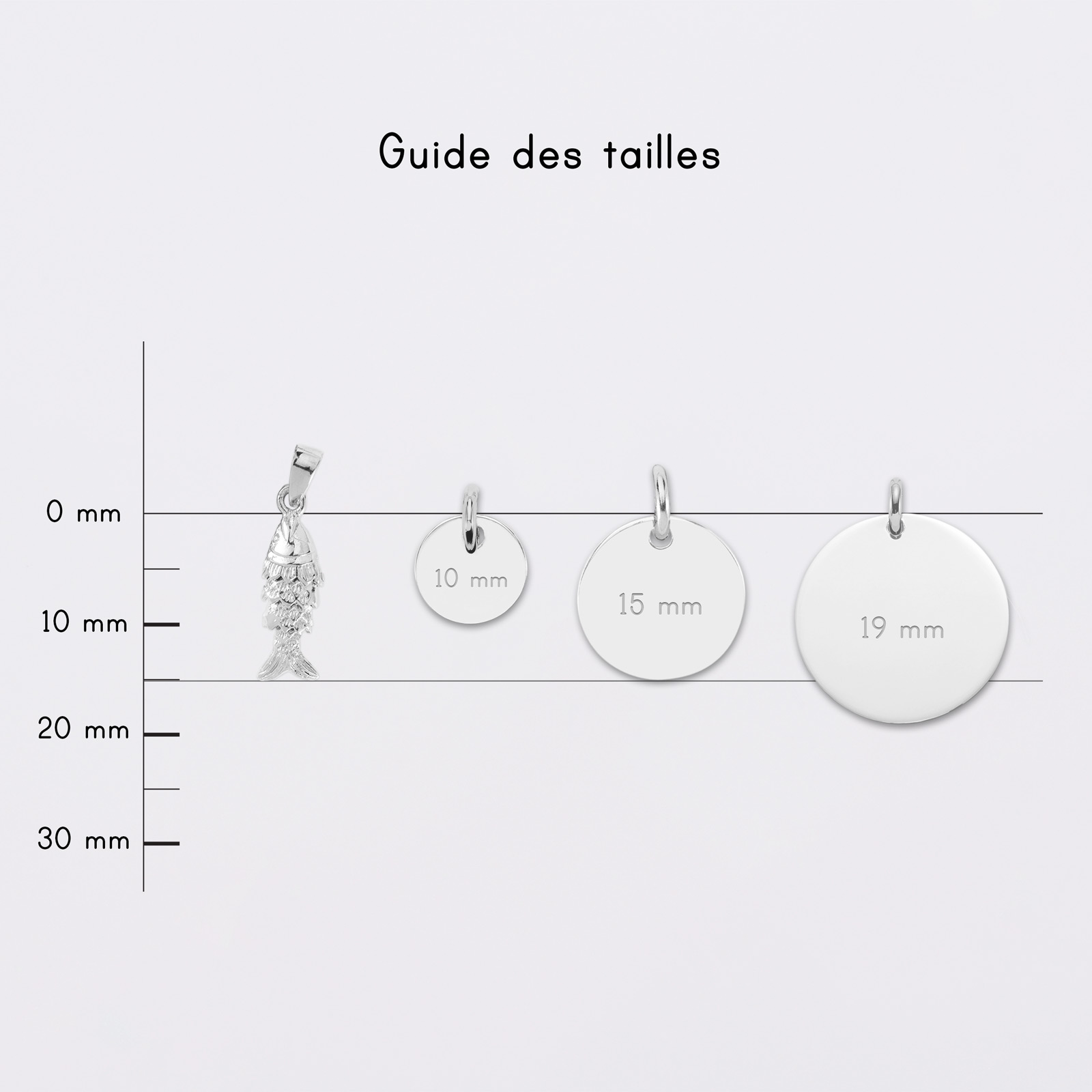 Silver Fish Charm 15 mm | HappyBulle