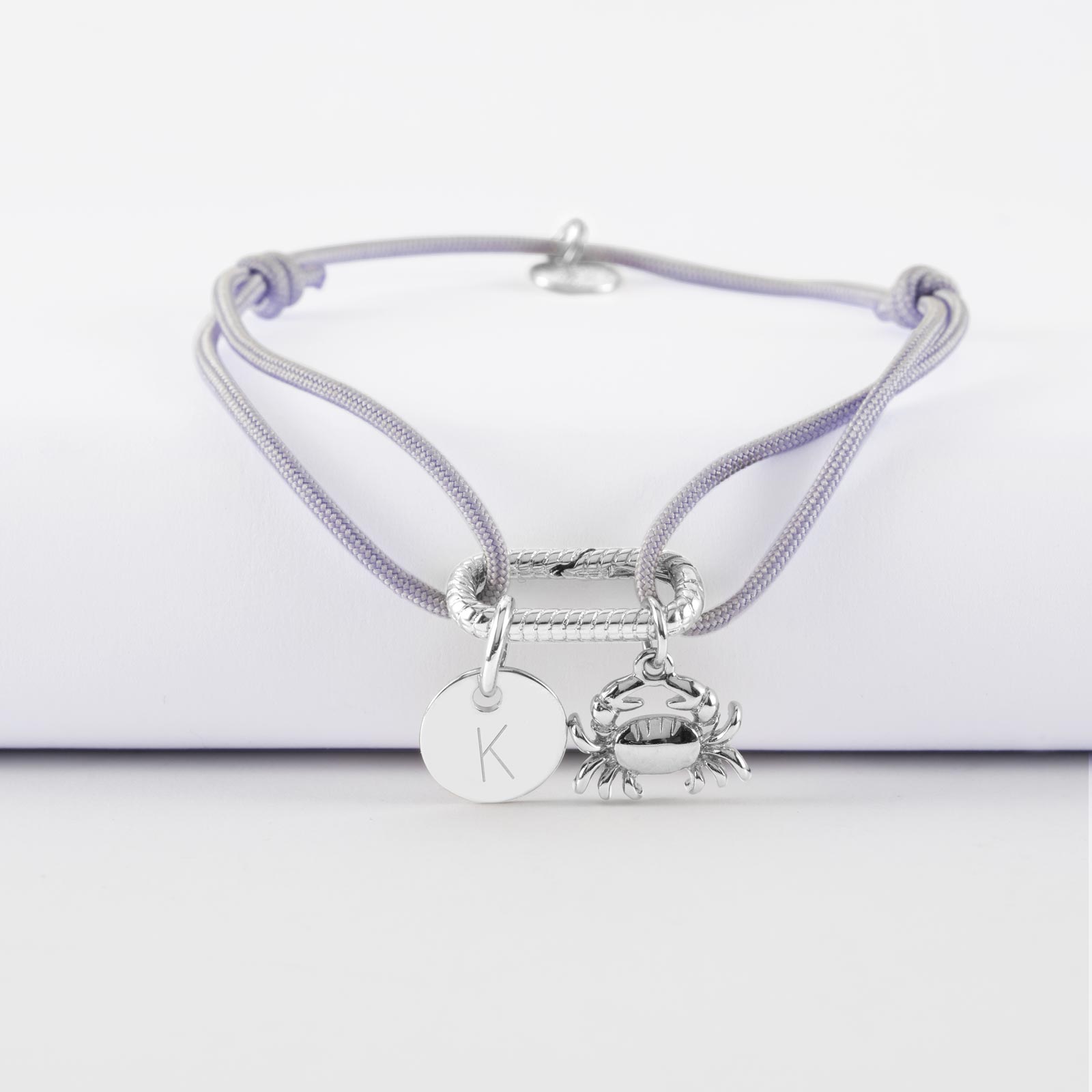 Personalised Cord Bracelet with Beaded Clasp 17x11 mm and Engraved ...