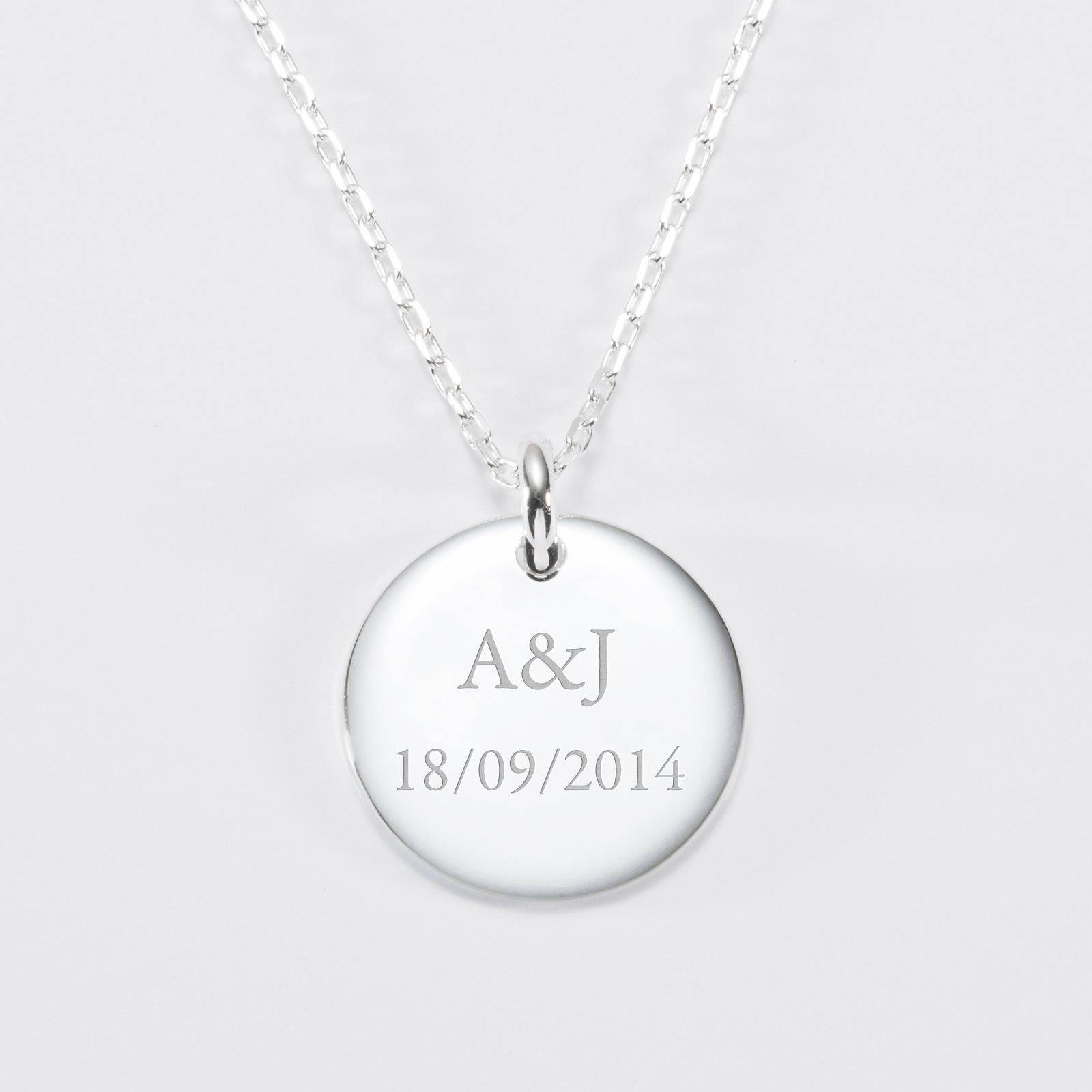 Pendentif argent personnalisé 20 mm homme médaille bombée gravée - Nos ...