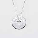 Collier personnalisé médaille homme gravée argent cible 20mm | HappyBulle