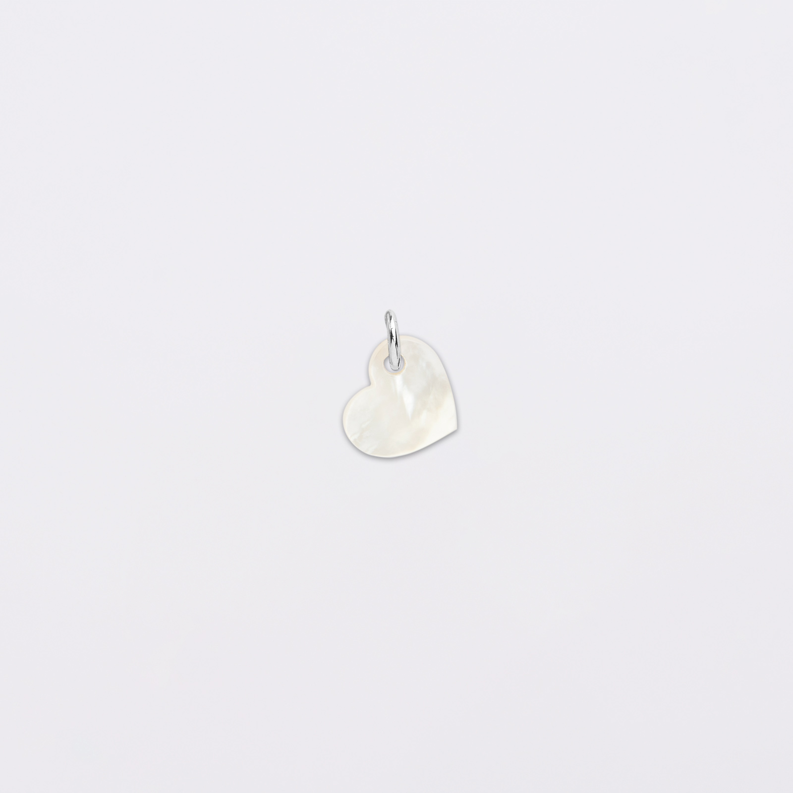 Breloque nacre 10 mm argent | HappyBulle