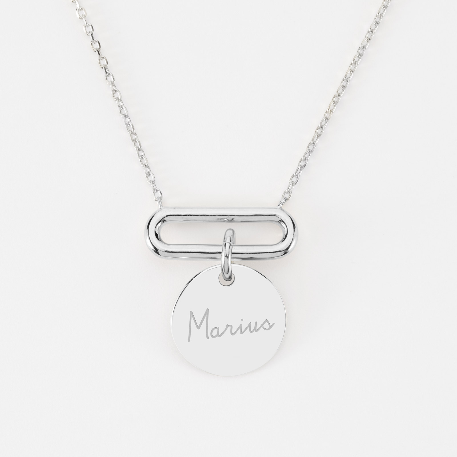 Collier HappyBulle x Mon petit Léon chaîne ovale ouvert personnalisé ...