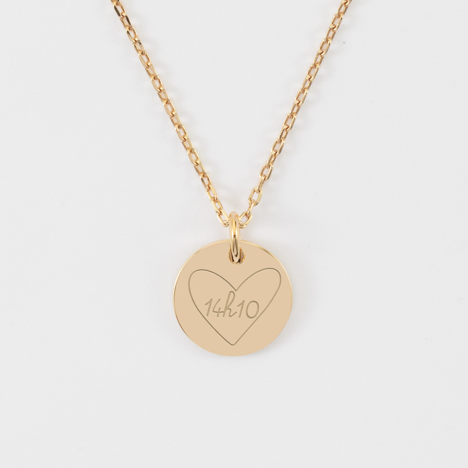 Pendentif plaqué or HappyBulle x Mon petit Léon personnalisé médaille ...