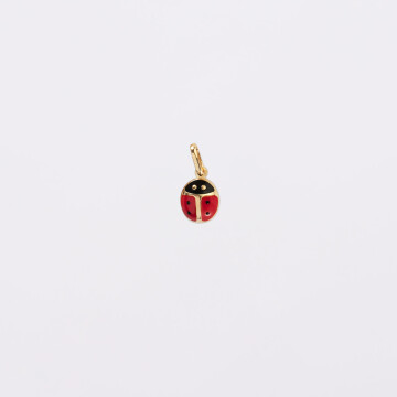 Breloque plaqué or soleil et email noir 14 mm | HappyBulle