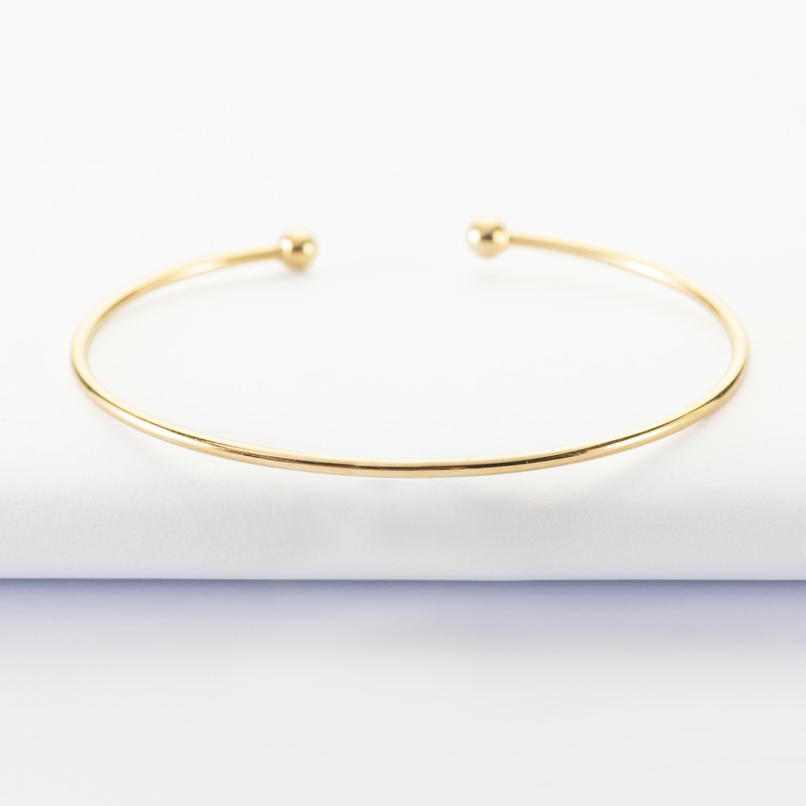 gold plated open bangle