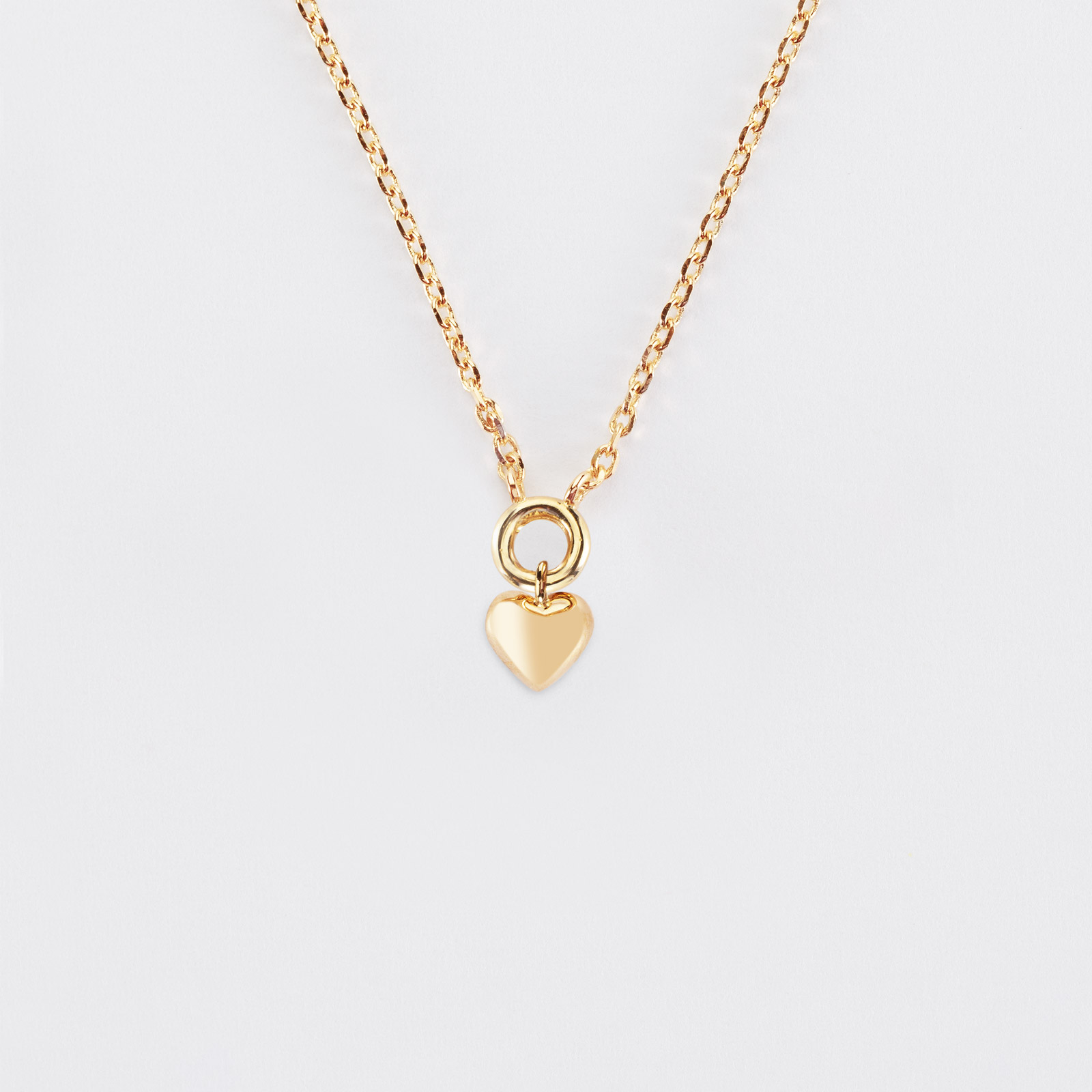 Collier plaqué or mini coeur bombé | HappyBulle