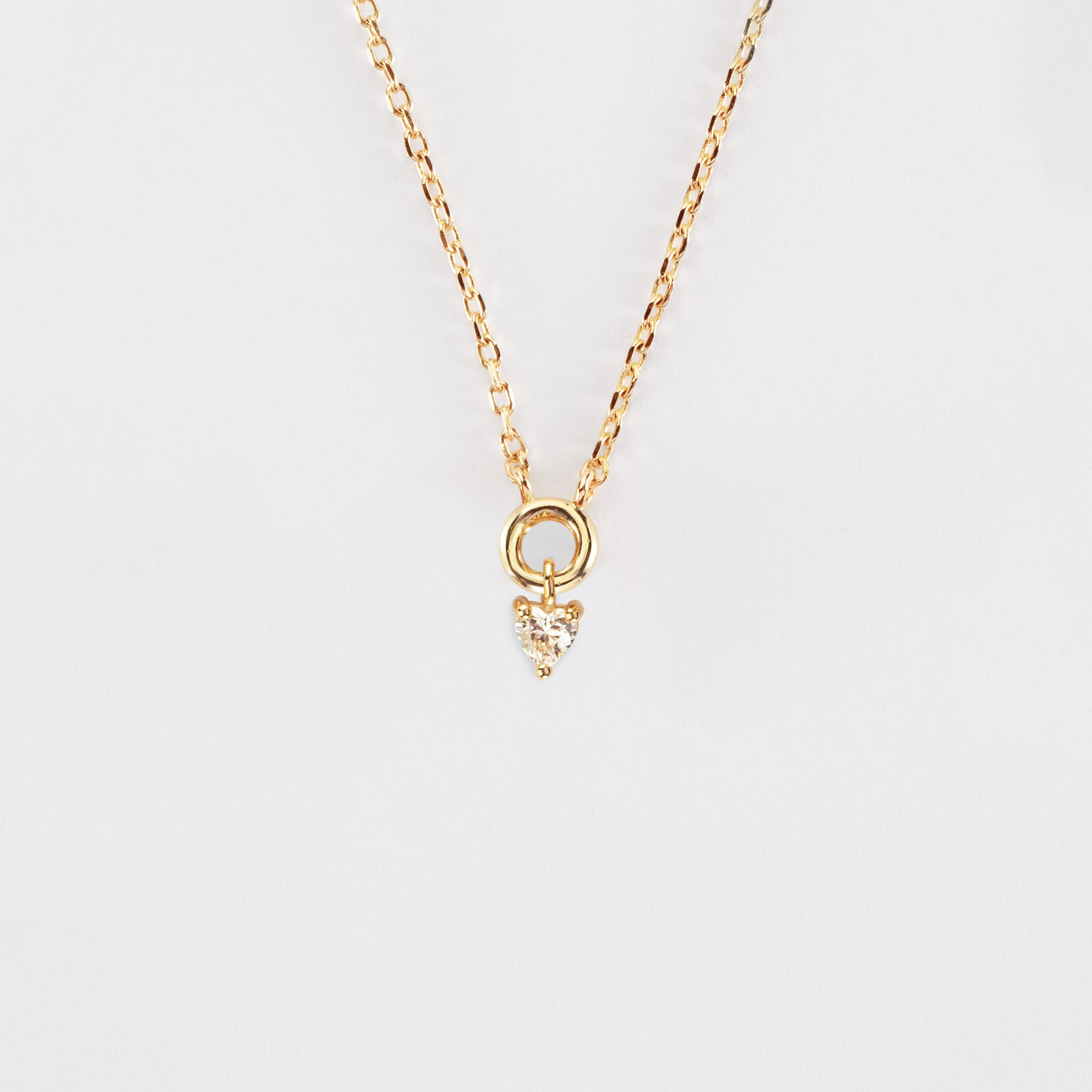 Collier plaqué or mini coeur scintillant | HappyBulle