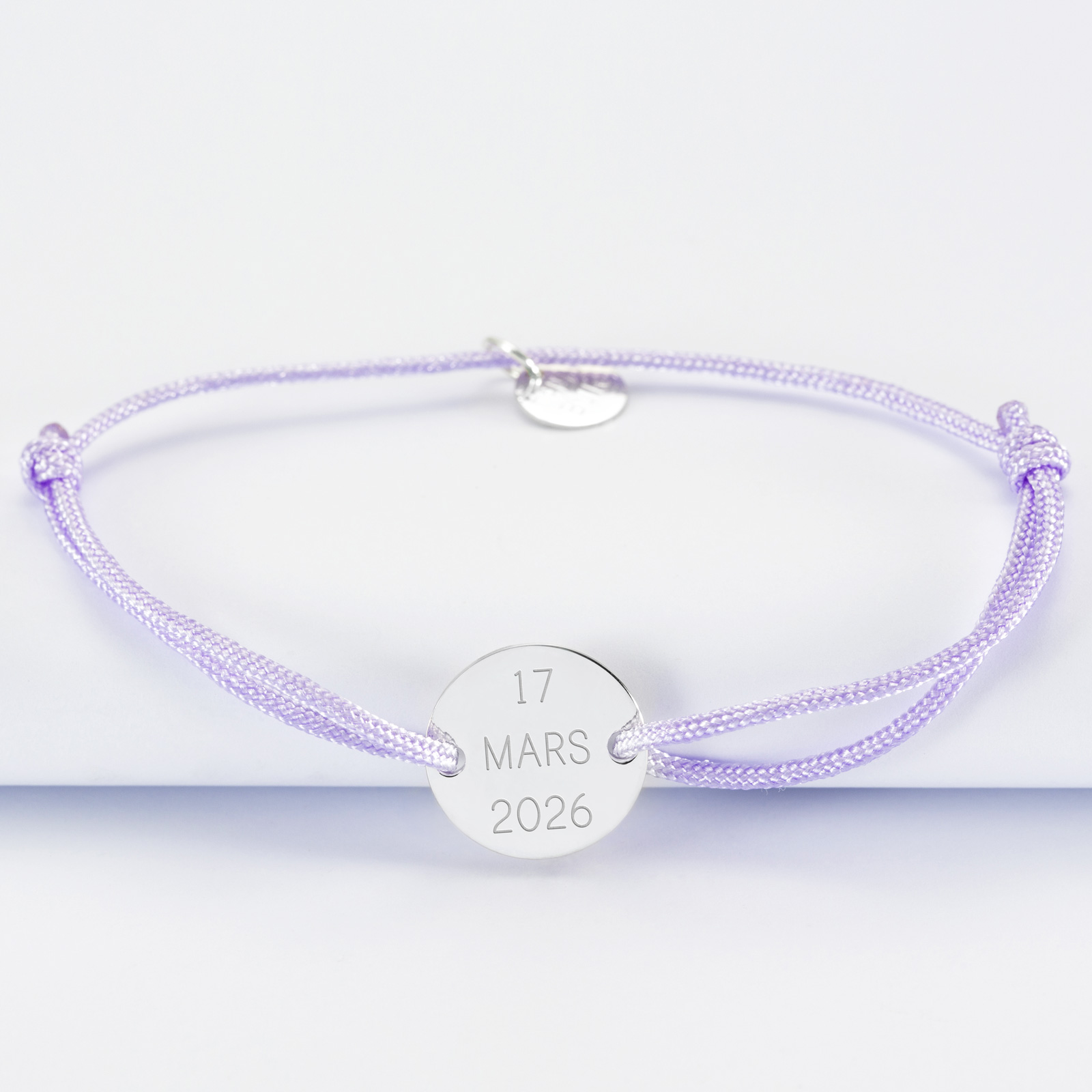 Personalised Hen Party Cord Bracelet with Engraved Silver 2-Hole Charm ...
