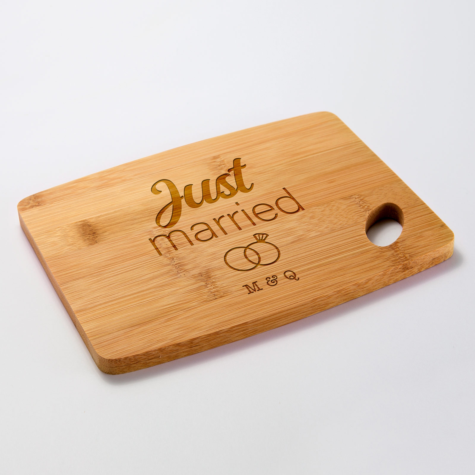 Planche à découper 20x15 cm bambou gravé personnalisée Marié | HappyBulle